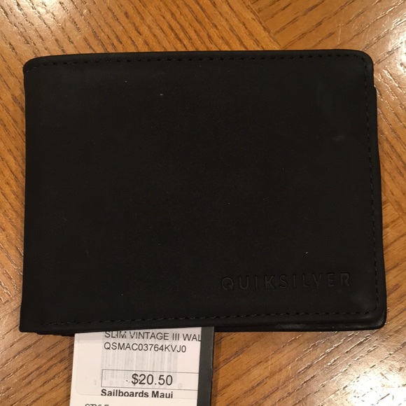 Quiksilver | Bags | Nwt Slim Vintage Iii Wallet Black | Poshmark